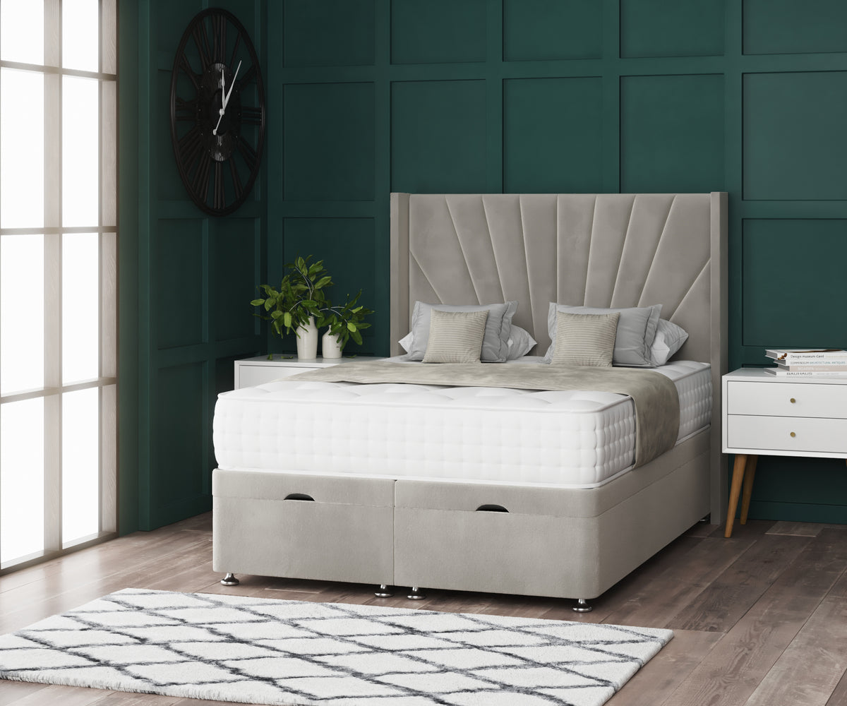 Havana Wing Ottoman Divan Bed with Floorstanding Headboard | Free Delivery On All Beds. | My ...